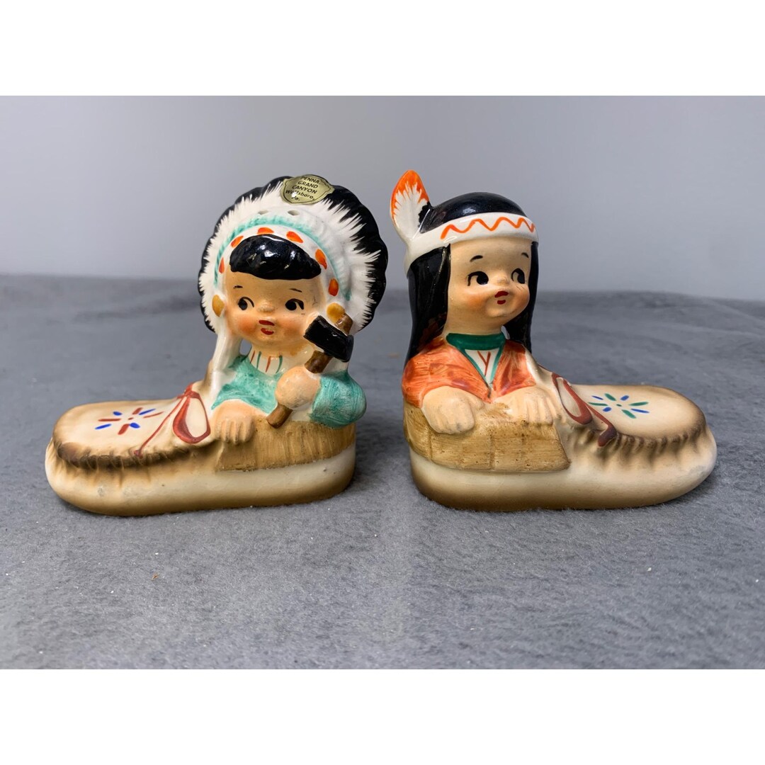 Vintage Native American Child Salt Shaker Moccasin 1960s Japan - Etsy