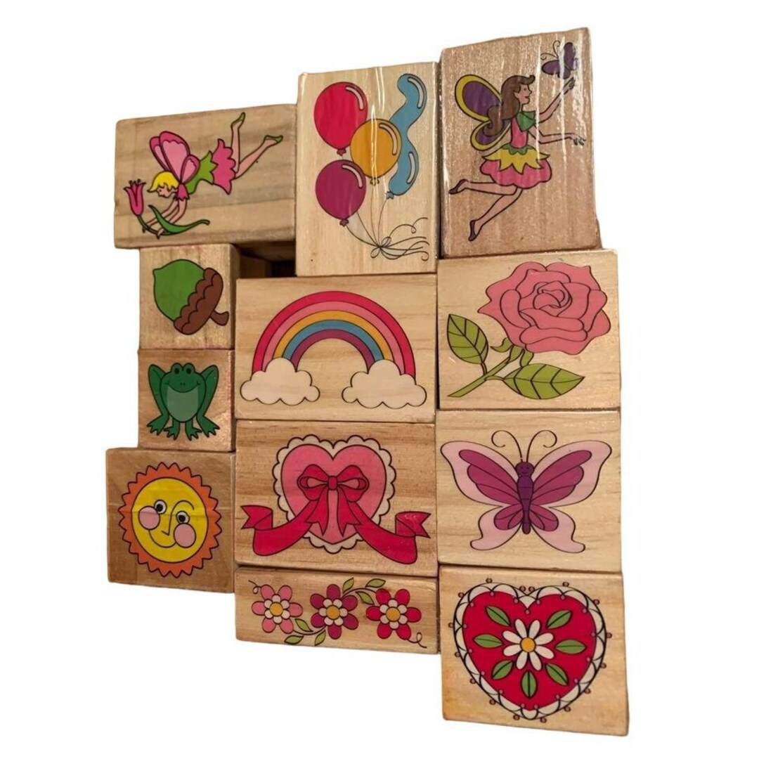 Melissa & Doug Fairy Princess Rubber Stamp Set Wooden Blocks - Etsy