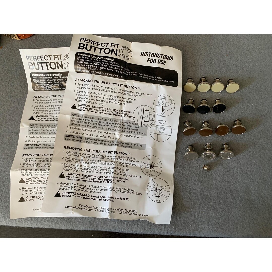 Perfect Fit Button Set of 14 Adjustable Waist Extenders in Assorted ...