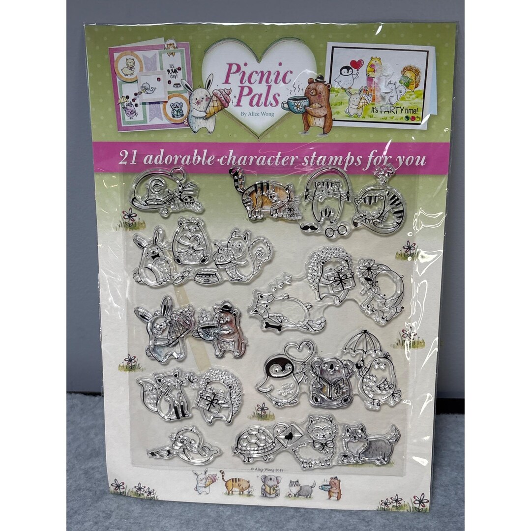 Picnic Pals Clear Stamps by Alice Wong for Scrapbooking & Crafting - Etsy
