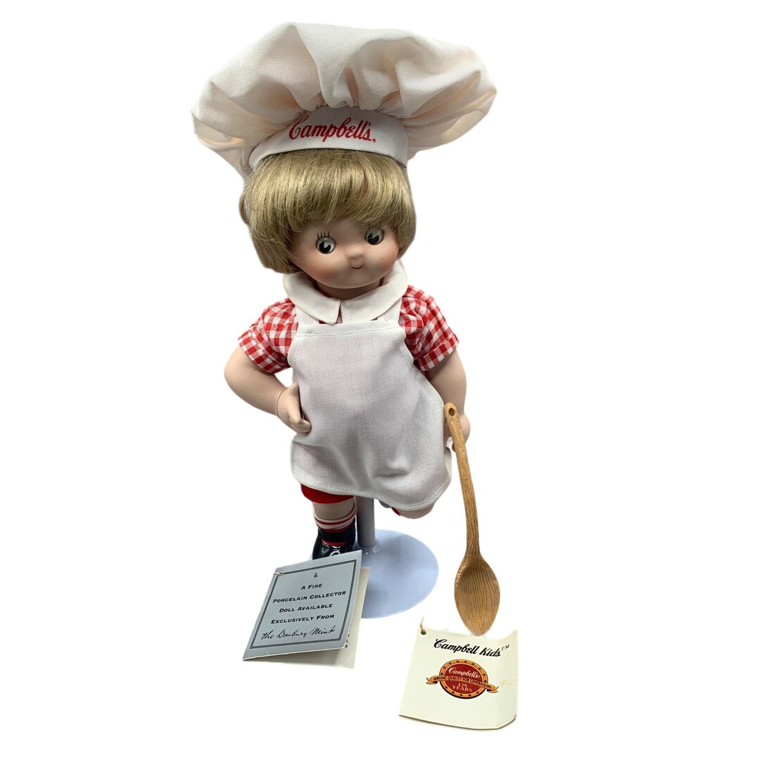 Campbell's Soup Kids Dancing Chef Porcelain Doll 1996 Limited Edition ...