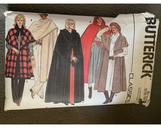 Butterick Classics Cape Coat Sewing Pattern 6796 Size Small Medium ...
