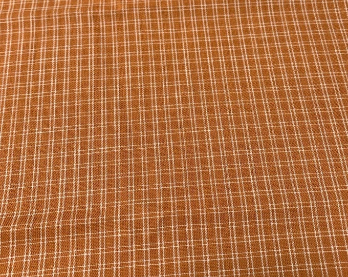 Rust Orange & White Checkered Cotton Fabric - 1/2 Yard X 44" - Etsy