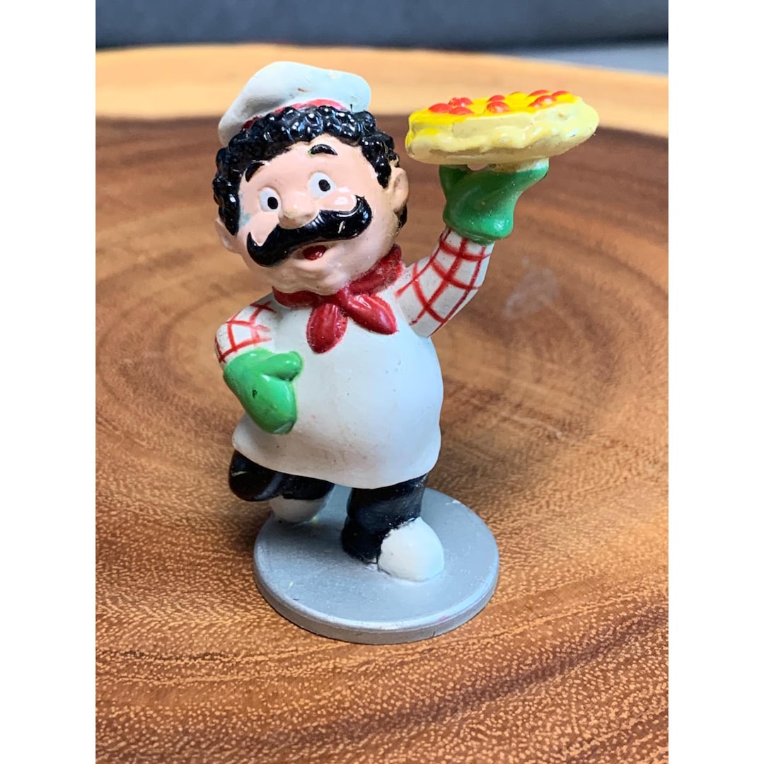 Vintage 1994 CEC Chef Pasqually PVC Figure 2.5" Showbiz Pizza Time ...