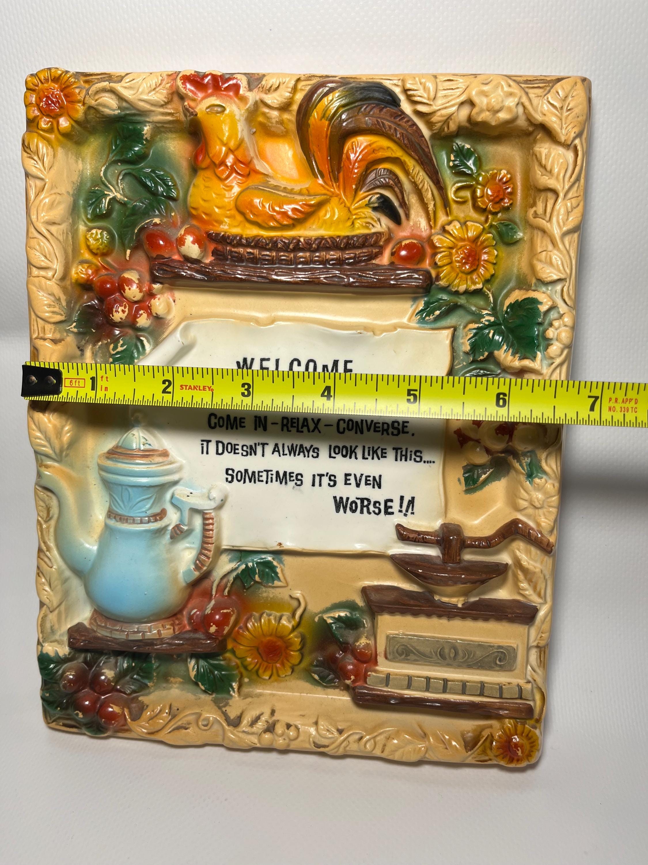 Vintage Japanese Welcome Wall Plaque - Etsy