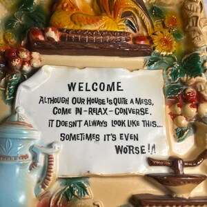 Vintage Japanese Welcome Wall Plaque - Etsy