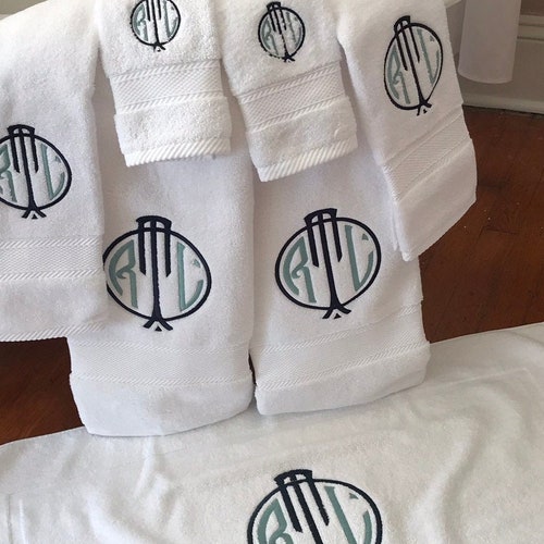 Monogrammed Seven Piece Towel Set - Etsy