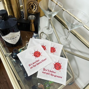 Saltburn Inspired Cocktail Napkin - Set of Four - Etsy