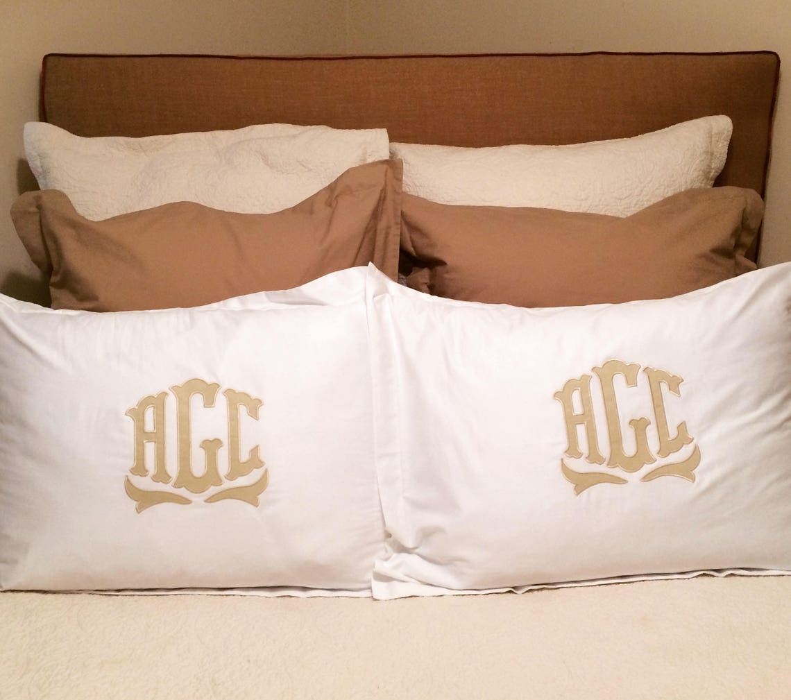 Monogrammed Applique Pillow Sham | Etsy
