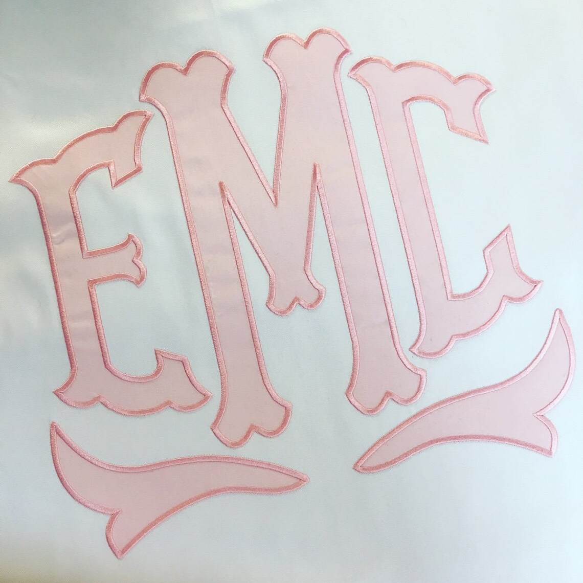 Monogrammed Applique Shower Curtain Etsy