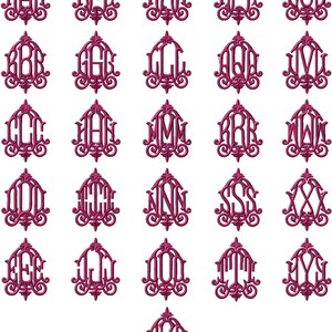 Whitlock Monogram Font - 4 Inch - Etsy