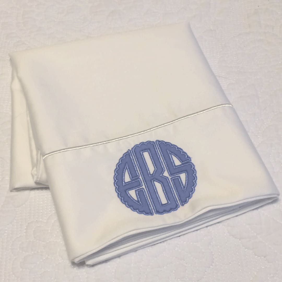 Monogrammed Applique Pillowcase - Etsy