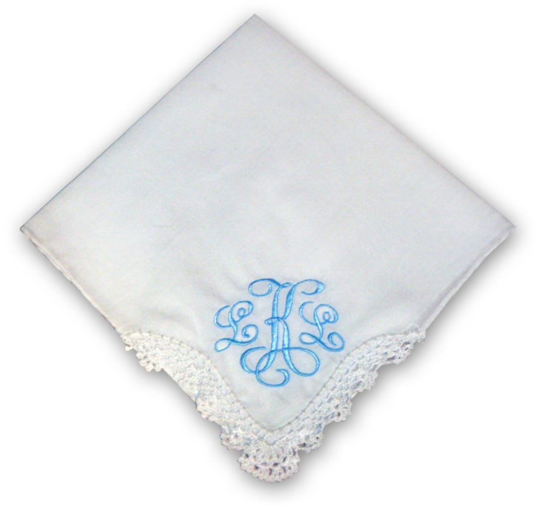 Monogrammed Handkerchief - Etsy