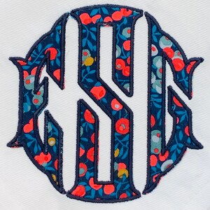 Liberty Print Applique Monogrammed Napkins - Set of Four - Etsy