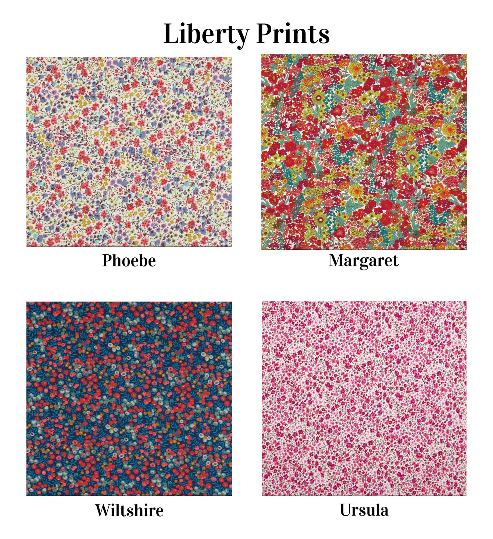 Liberty Print Applique Monogrammed Napkins - Set of Four - Etsy