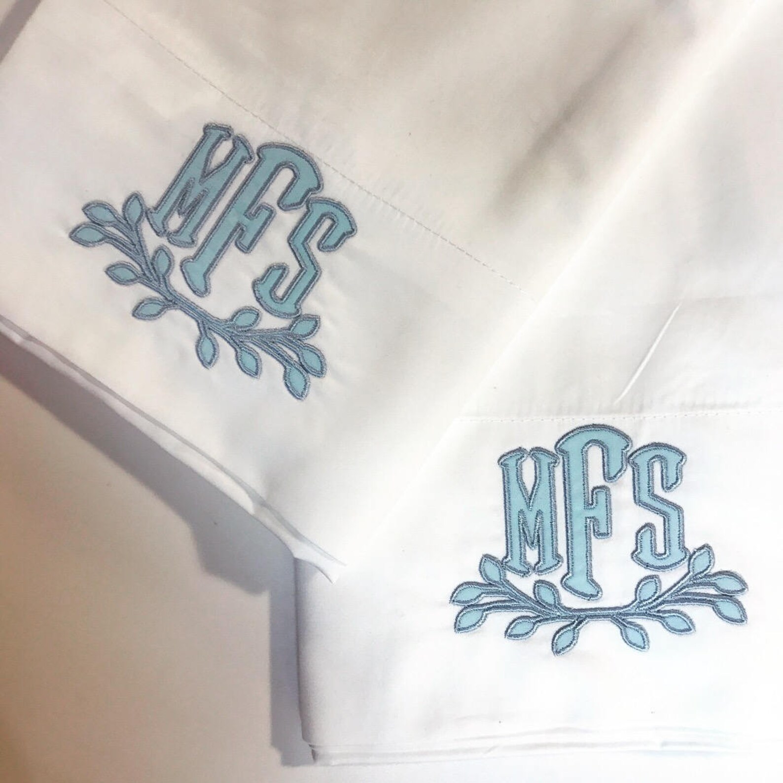 Monogrammed Applique Pillowcase - Etsy