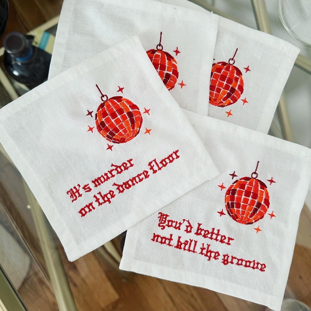 Saltburn Inspired Cocktail Napkin - Set of Four - Etsy