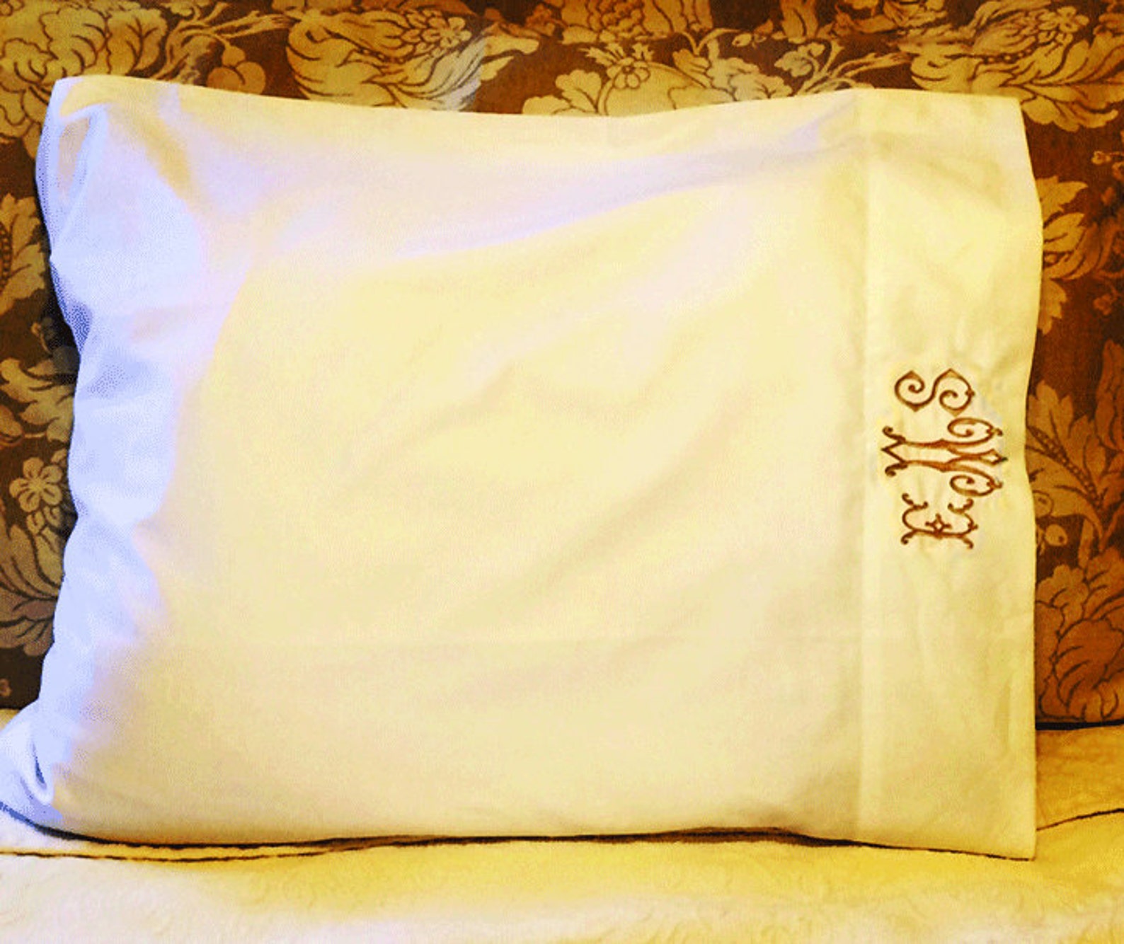 Monogrammed Pillowcase - Etsy