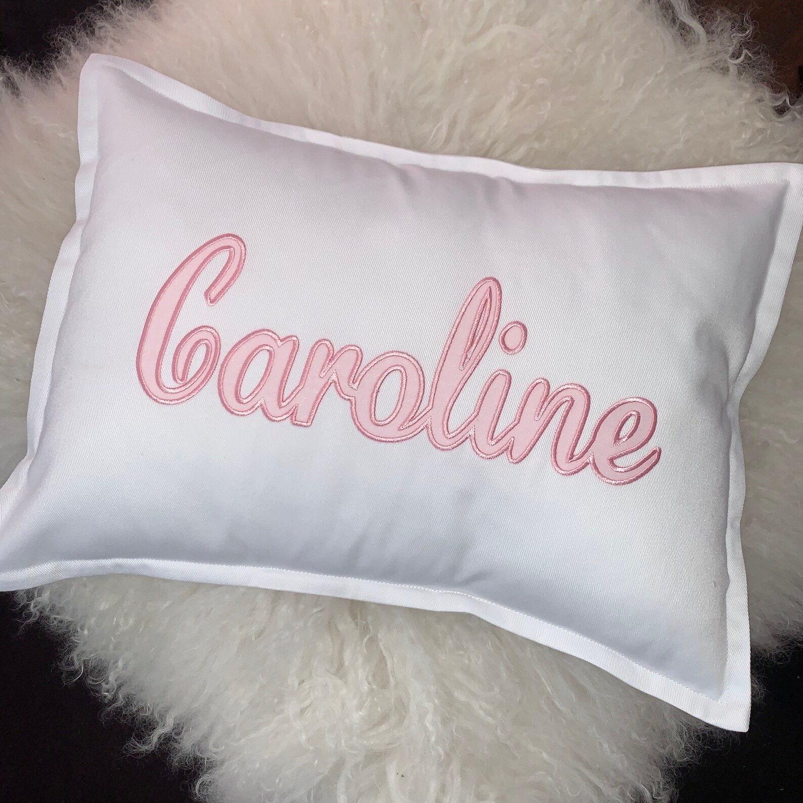 Personalized Name Pillow With Flange - Etsy