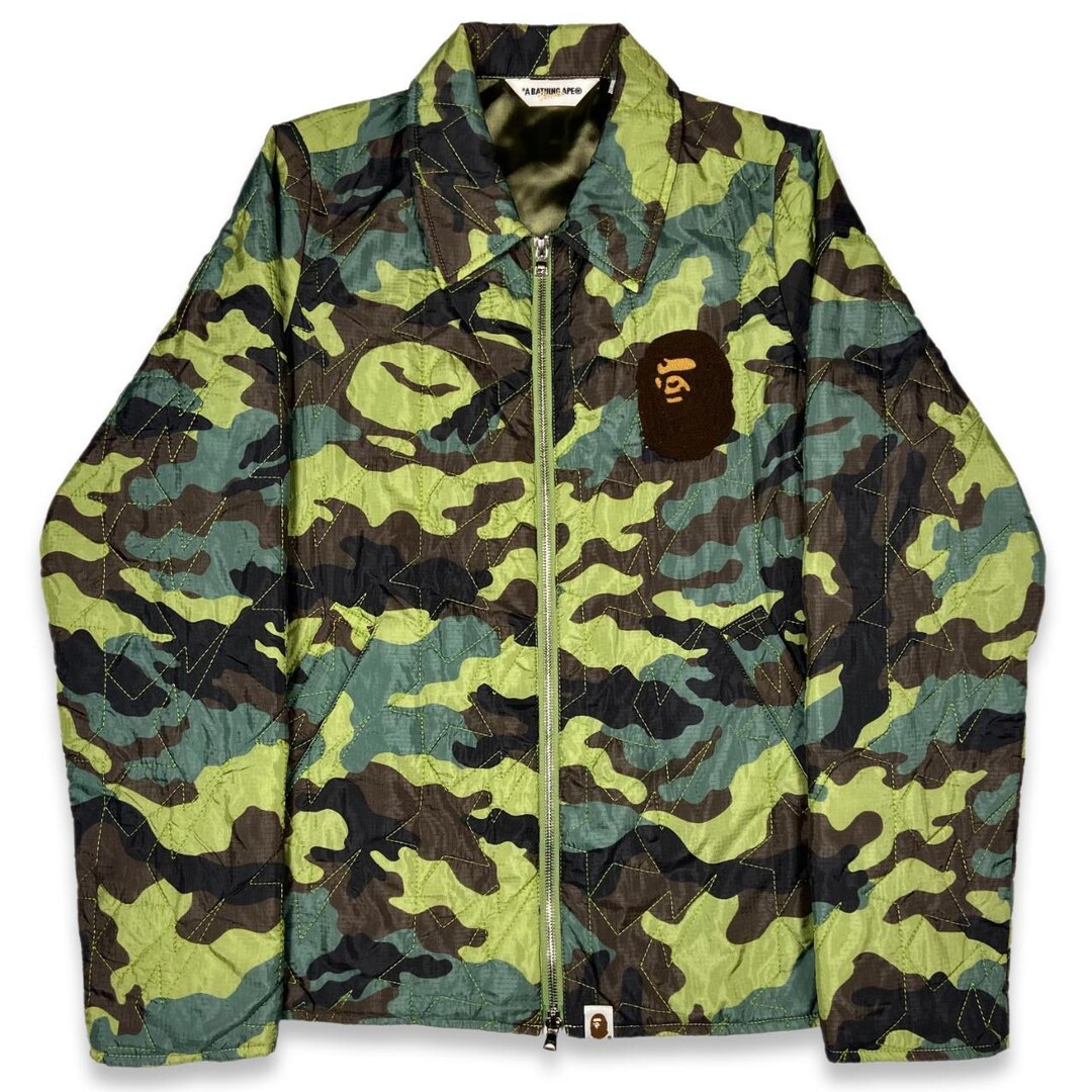 Bapesta Nylon Camo Quilted Jacket - Etsy