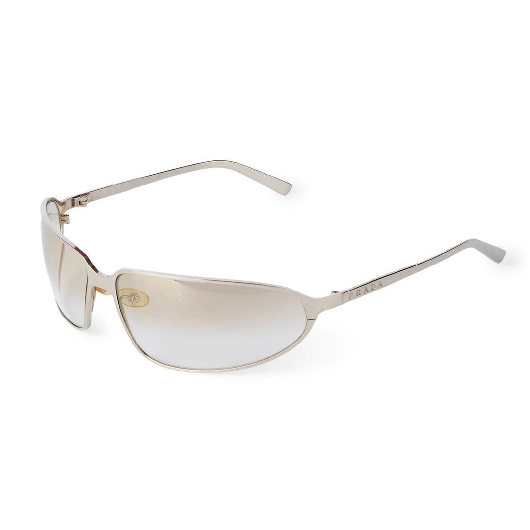 Prada SPR 62D Titanium Frame Wrap Sunglasses - Etsy