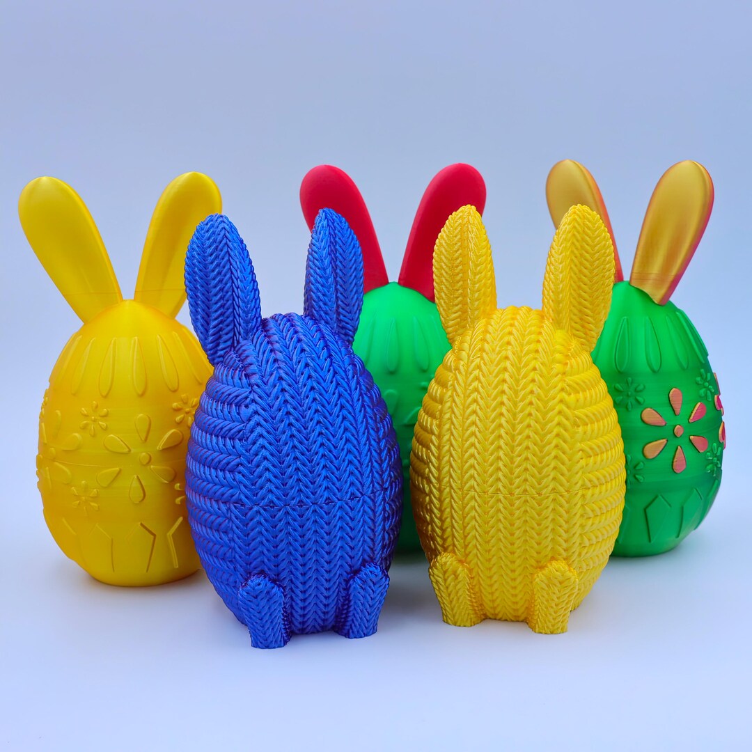 3D Printed Easter Egg Organizer,3d Printed Easter Egg With Bunny Ears,perfect for Easter Egg ...