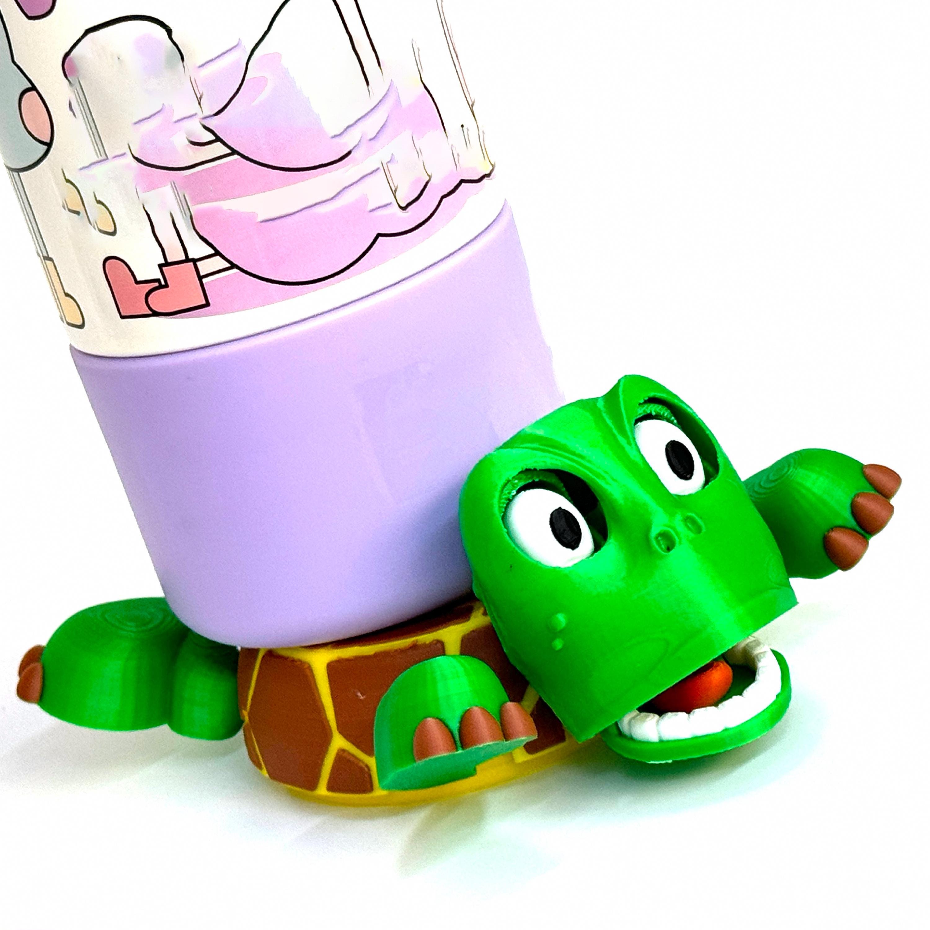 3D Printed Interactive Turtle Coasters - Eyes Open & Limbs Lift When ...