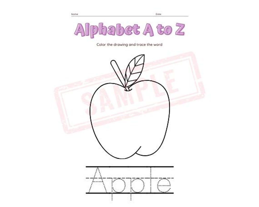 Alphabet Tracing A-Z - Etsy