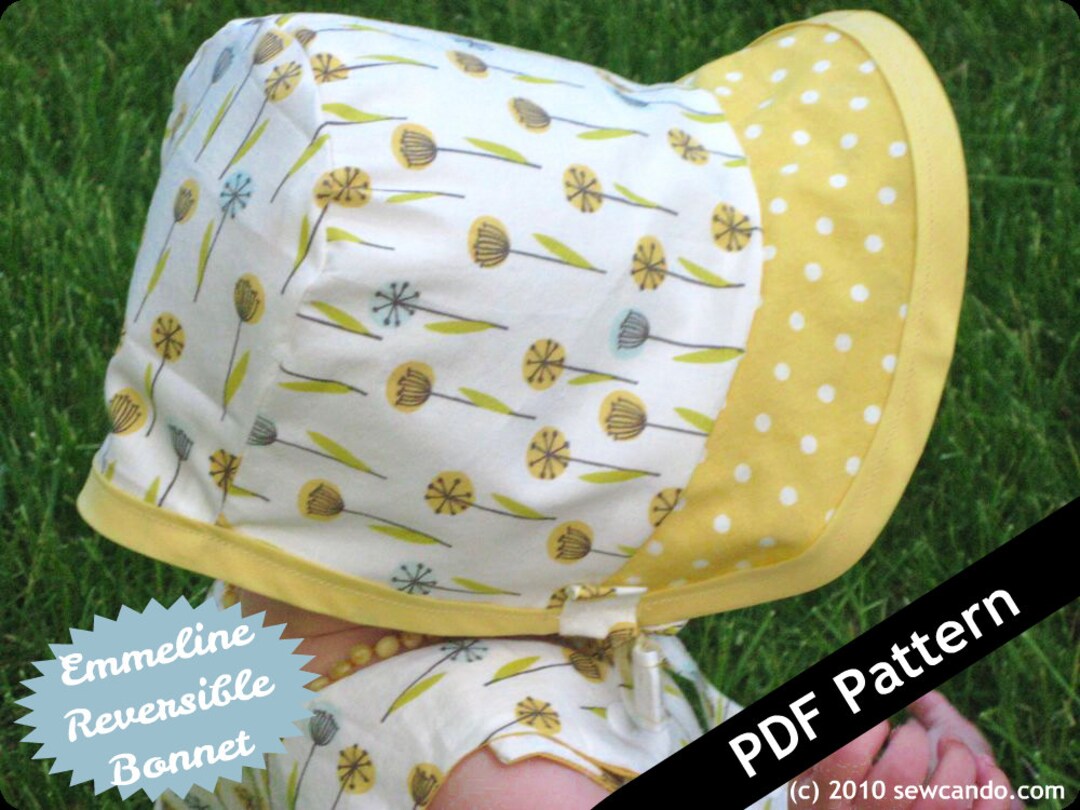 Sew Can Do Reversible Emmeline Bonnet PDF Pattern - Etsy
