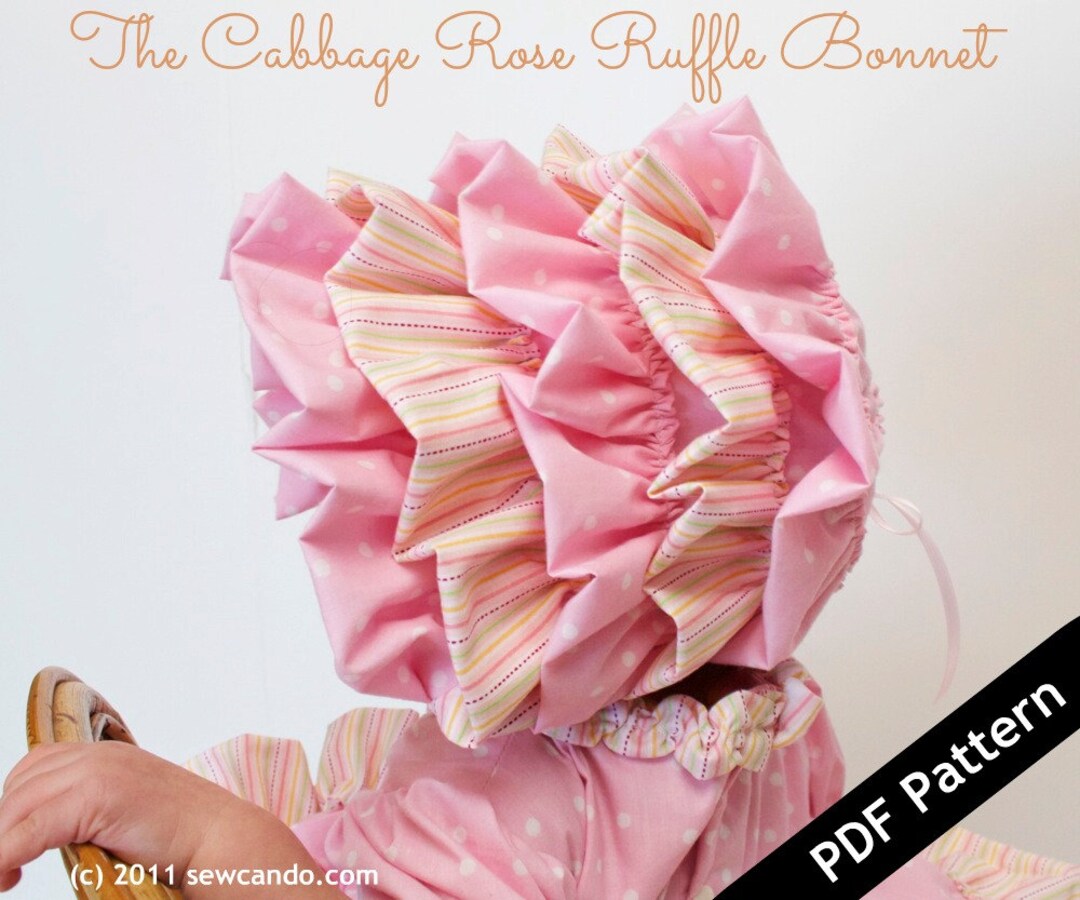 Sew Can Do Cabbage Rose Bonnet PDF Pattern - Etsy