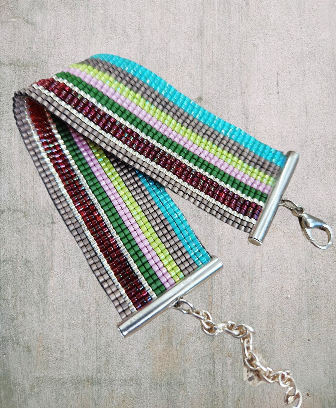 Seed Bead Loom Bracelet - Etsy