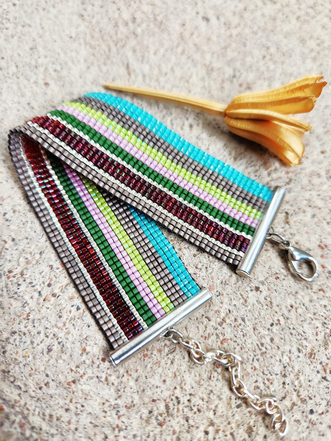 Seed Bead Loom Bracelet - Etsy