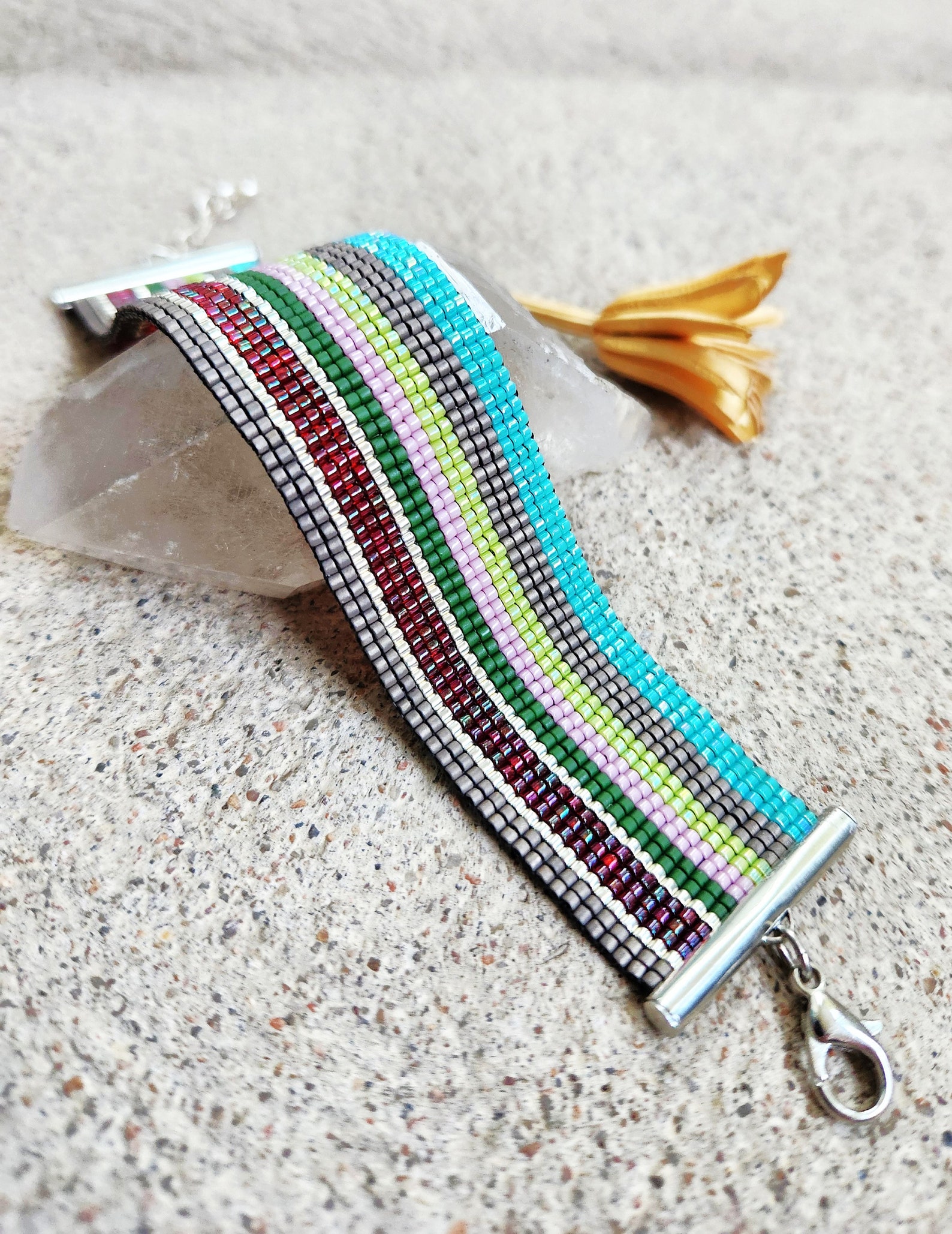 Seed Bead Loom Bracelet - Etsy