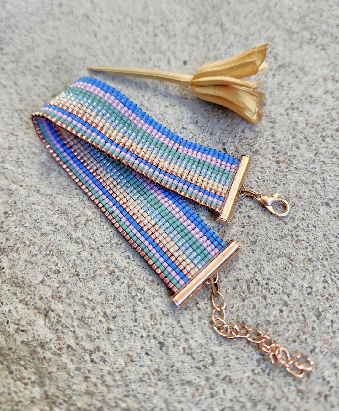 Seed Bead Loom Bracelet - Etsy