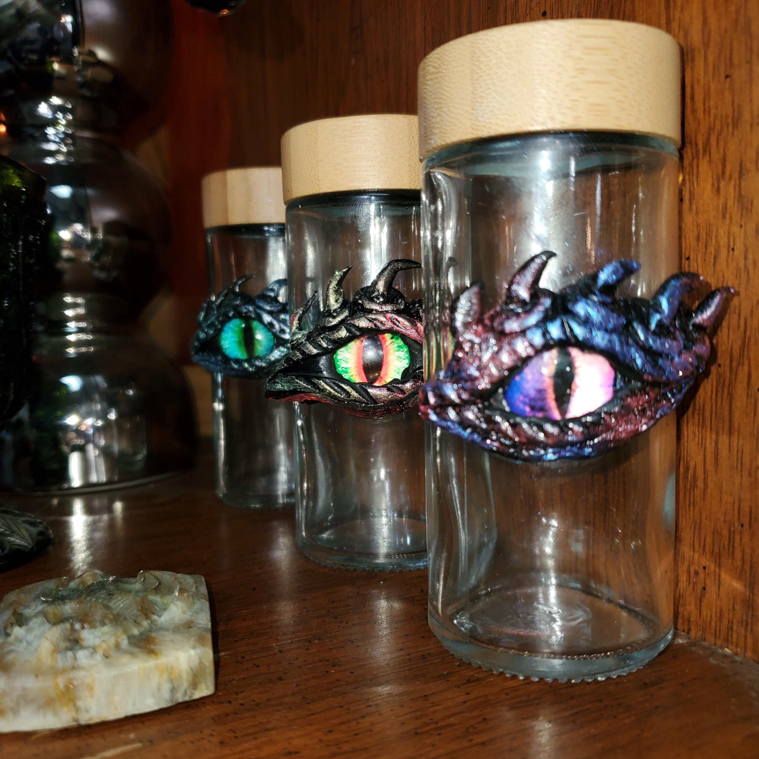 Dragon Magick Eye Spell Jar Magic Potion Glass Bottles Handmade Clay - Etsy