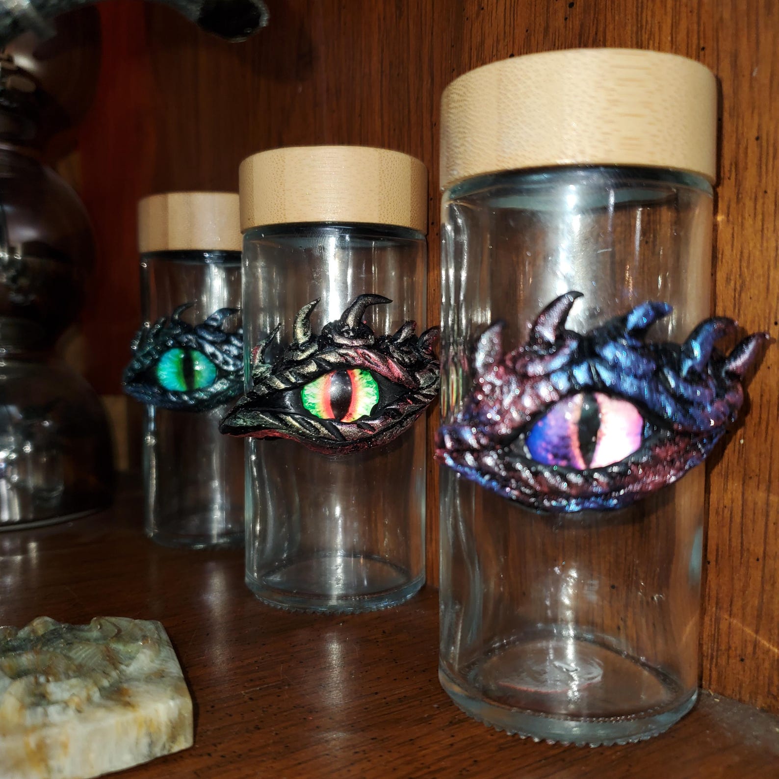 Dragon Magick Eye Spell Jar Magic Potion Glass Bottles Handmade Clay - Etsy