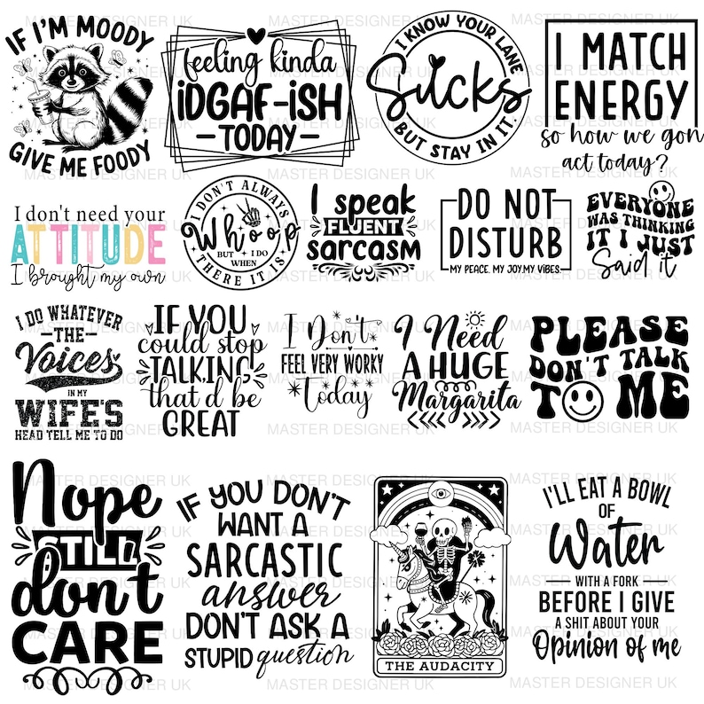 Sarcastic Svg Mega Bundle, 100+ Sarcastic Designs, Funny Svg Bundle ...