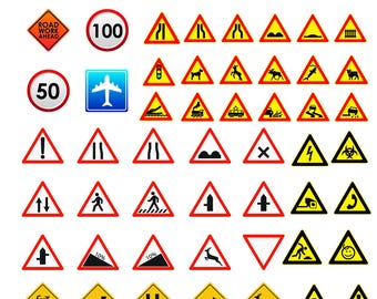 Traffic Signs Svg Bundle, Traffic Signs, Traffic, Road Sign SVG - PNG ...