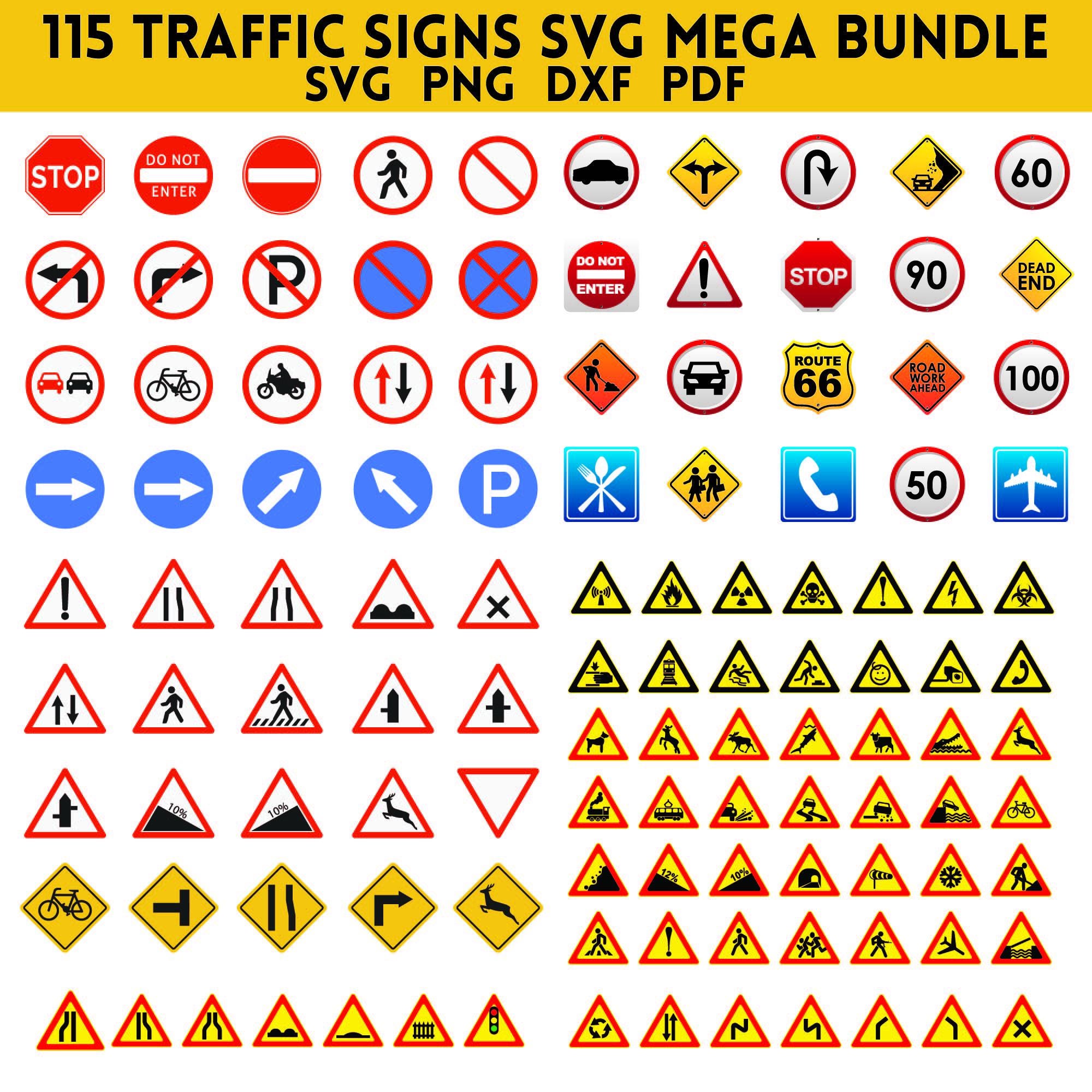 Traffic Signs Svg Bundle - Traffic Signs - Traffic - Road Sign SVG ...