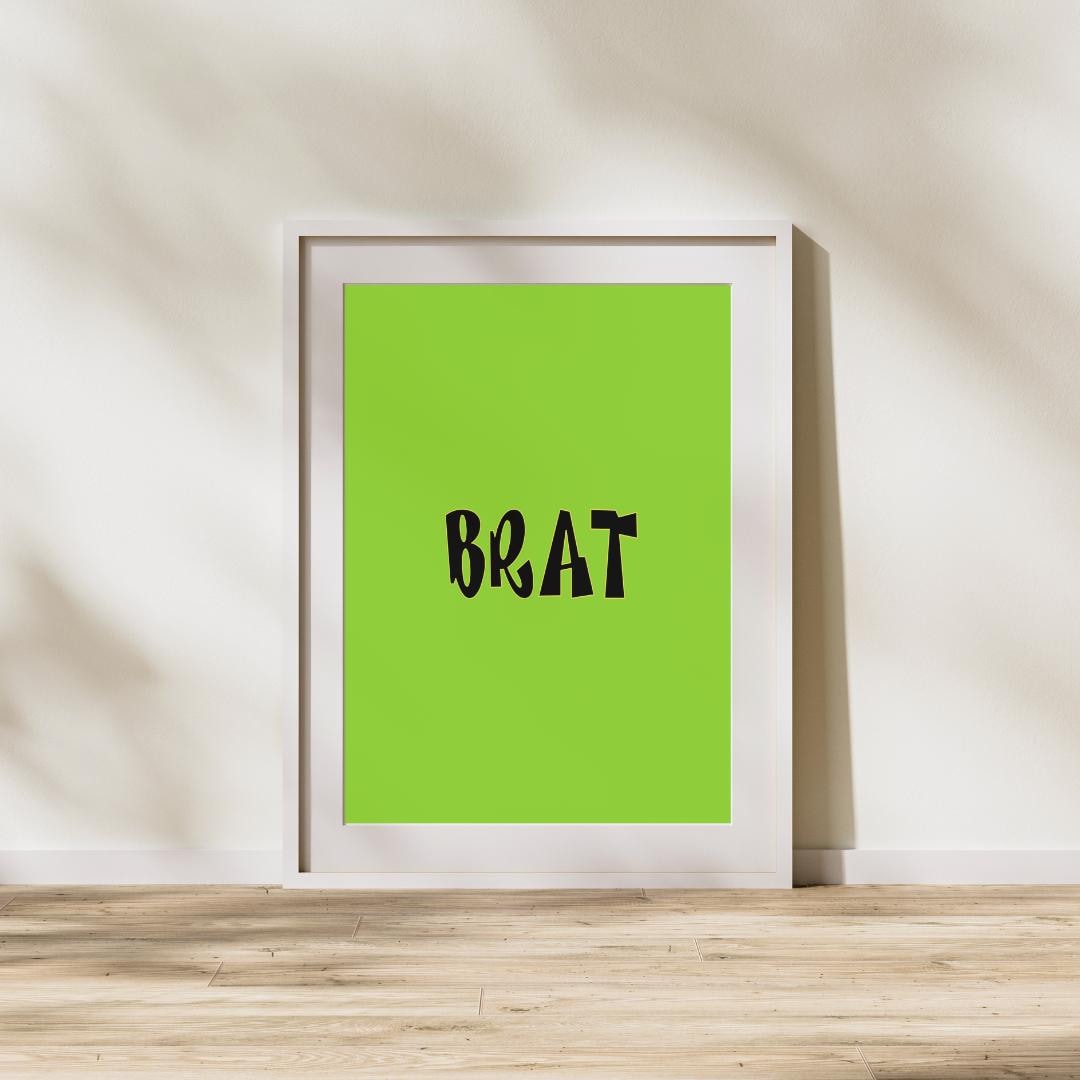 BRAT Charli XCX Art Print. Music Print Brat Green Brat Dolls Brat Tour ...