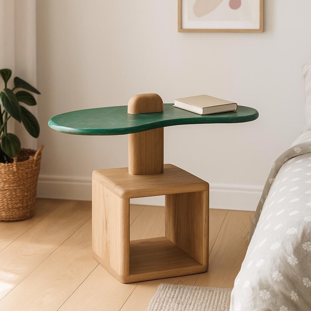 Recycled Coffee Table – Modern Japandi Wooden Sofa Table, Handmade From ...
