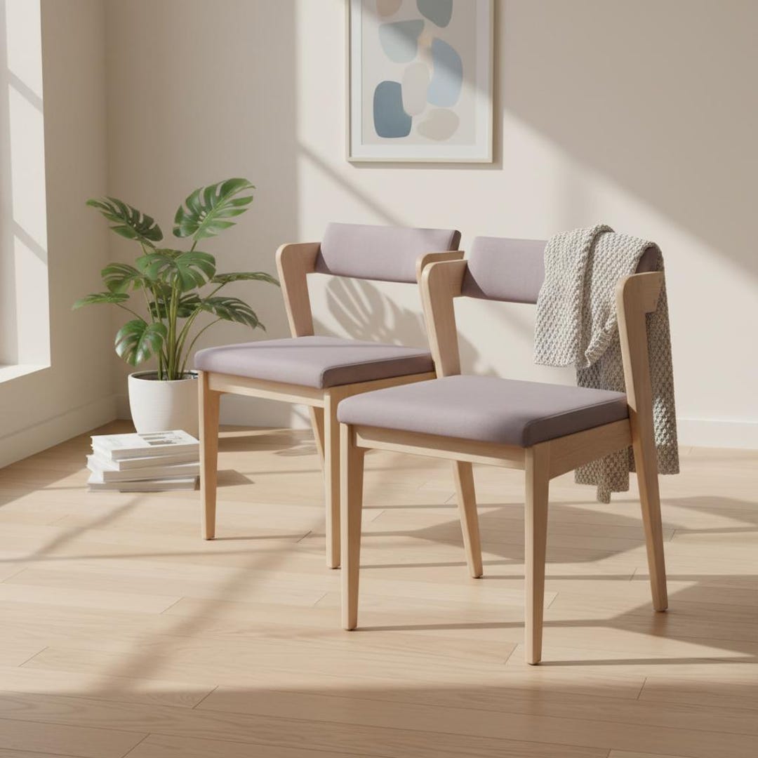 Oak Accent Chair – Solid Wood Dining or Living Room Chair, Handmade ...