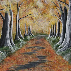 Autumn Fall Path Painting, 72 X 36 - Etsy