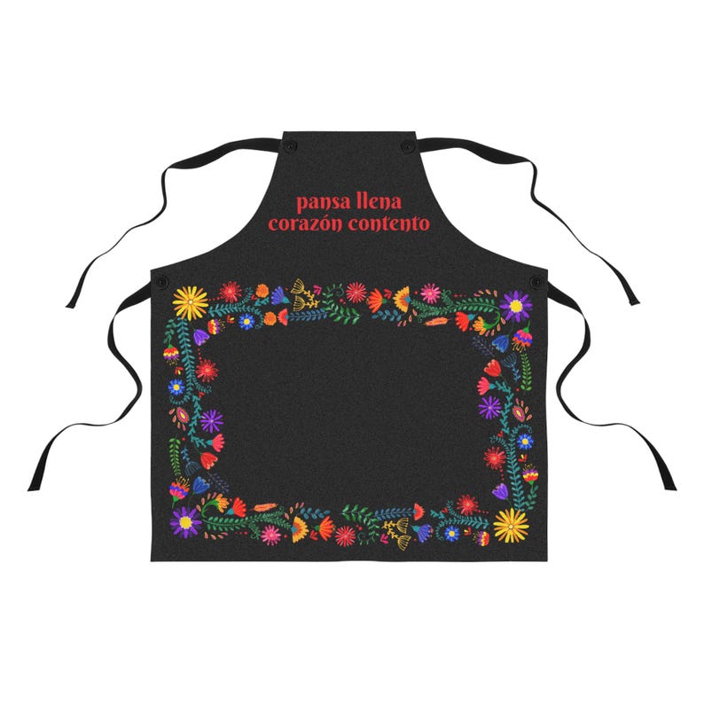 Corazon Contento Spanish Style Colorful Apron; Mexican Apron, Colorful ...