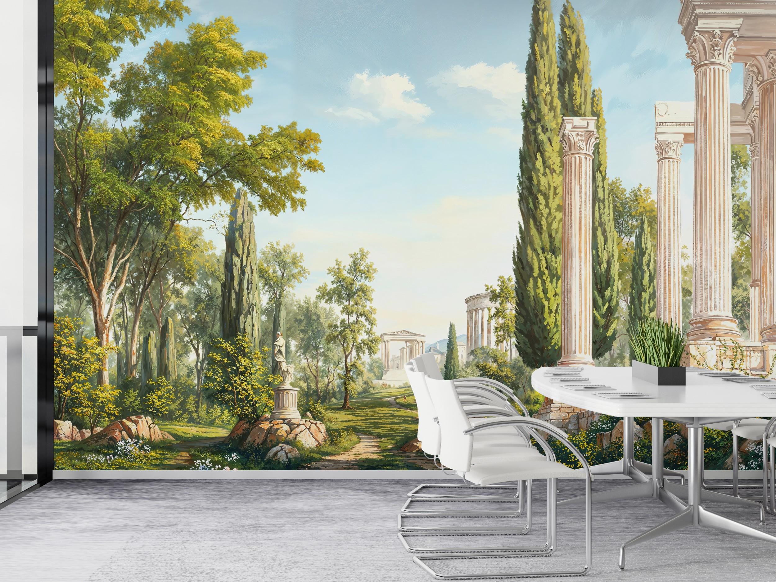 Ancient Roman Landscape Wallpaper, Removable Classical Mural, Vintage ...