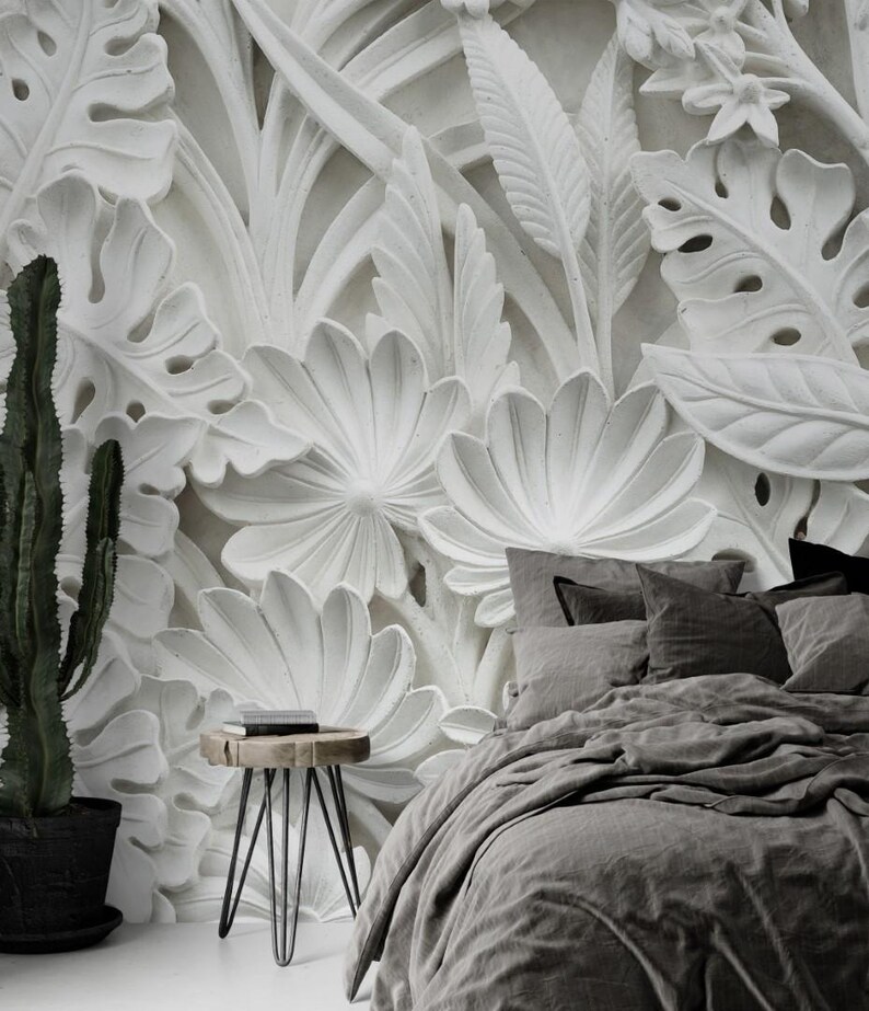 3D Leaves Wallpaper, Stunning Leaf Design for a Modern Look, Nature ...
