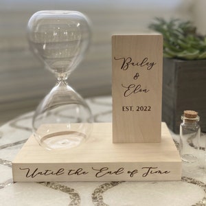 Engraved Unity Sand Ceremony Set With Hourglass - Blended Family ...