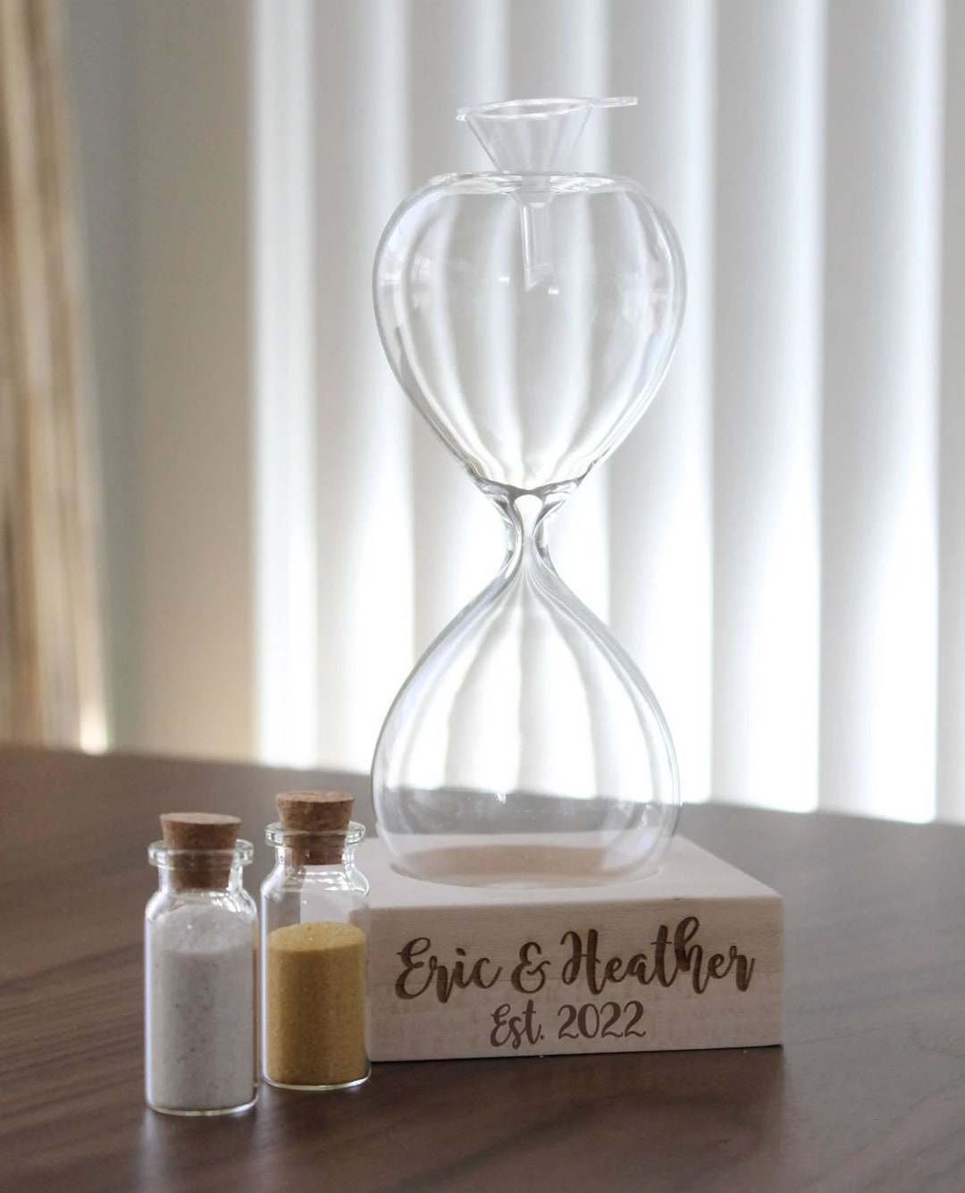 Sand Ceremony Contemporary Hourglass Set - Beach Wedding - Blended ...