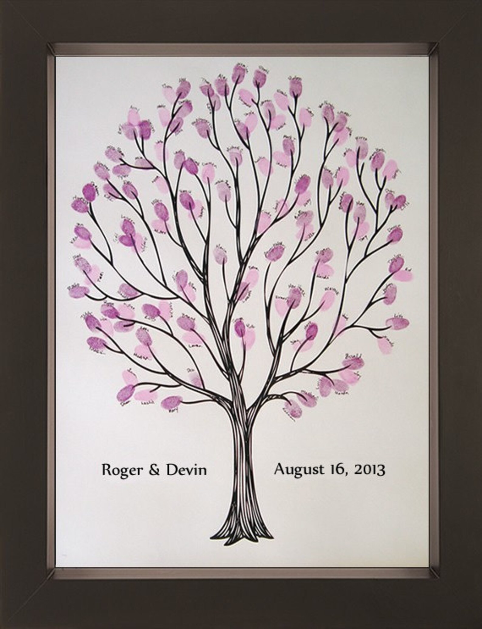 Tempo Wedding Thumbprint Tree for up to 100 Guests - Etsy