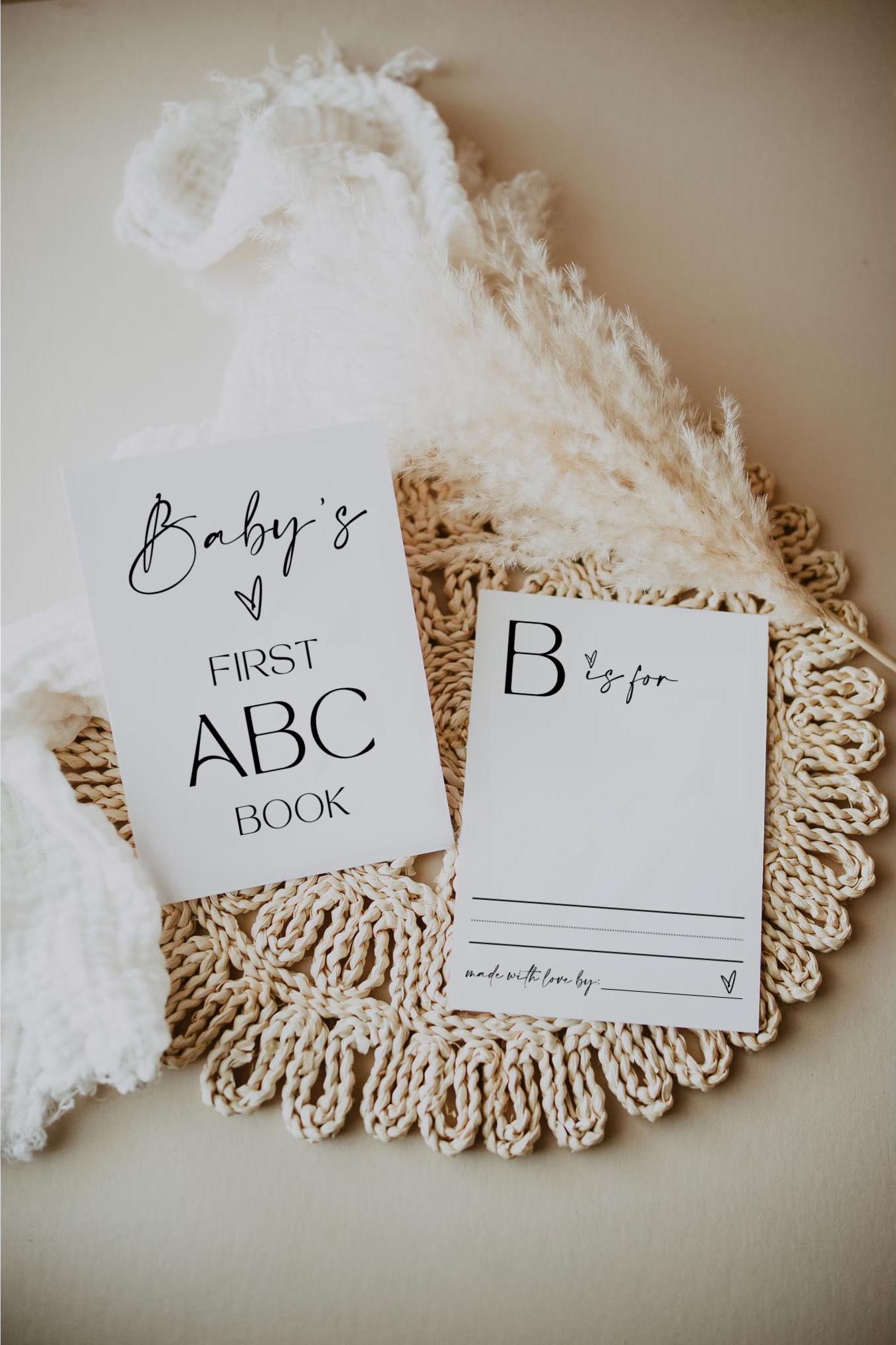Babys First ABC Book, Baby Shower Alphabet Book, Baby ABC Coloring ...